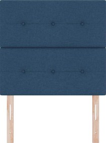 Výškově nastavitelné čelo postele s čelo Modrá 100 cm textil 3337814