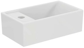 Ideal Standard Tempo - Umývátko 37x21 cm, bez přepadu, 1 otvor pro baterii vlevo, bílá E211301