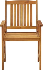 vidaXL Zahradní židle s poduškami 4 ks masivní akáciové dřevo [3061186] Barva: Vzor listí