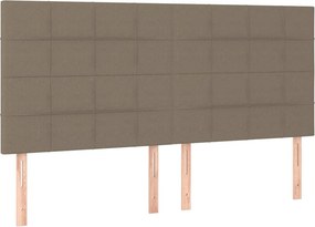 Box spring postel s matrací taupe 200x200 cm textil 3137185