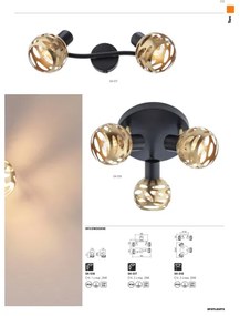 Redo 04-517 - Nástěnné bodové svítidlo TORN 2xE14/28W/230V
