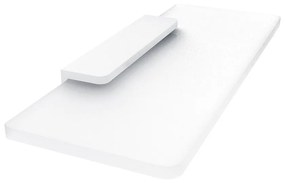 Police do koupelny sklěněná 30 cm bílá mat, bílý úchyt NIMCO MAYA BÍLÁ MAB 29091B-30-05