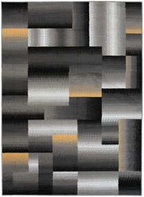 Kusový koberec moderní  MAYA Z904B šedý žlutý Rozměr: 80x150 cm