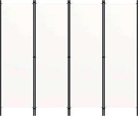 4dílný skládací paraván bílý 200 x 180 cm 320719