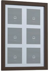 OnaDnes -20% Tmavě hnědý dřevěný fotorámeček Kave Home Luah 28 x 39 cm