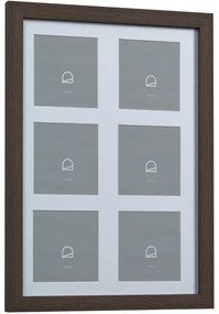 Tmavě hnědý dřevěný fotorámeček Kave Home Luah 28 x 39 cm