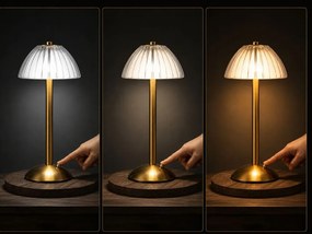 Verk Group Bezdrátová led noční stolní lampy do ložnice s usb-c a 3 barvami světla