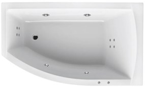 Santech plus Santech hydromasážní vana Fiona Body 200, 160x95 cm, automatický dohřev vody zdarma + DOPRAVA ZDARMA Varianta: Levá