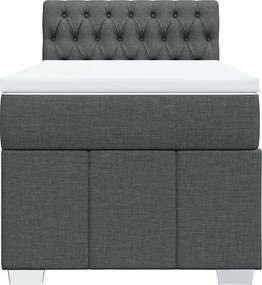 Box spring postel s matrací tmavě šedá 80 x 200 cm textil 3289203