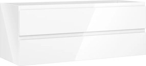 Mexen Orio, koupelnová skříňka 120 cm, 2 zásuvky, bílá lesklá, 91A10-12047-2-BFF00