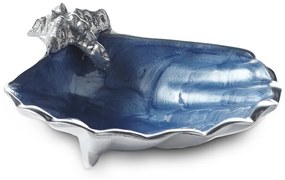 Miska ve tvaru mušle SCALLOP modrá 11 x 11 cm