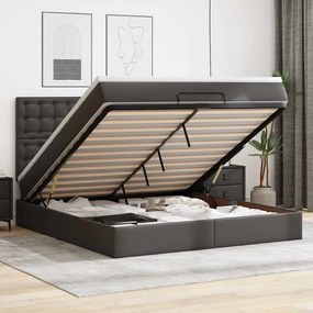 vidaXL Osmanský postel s matrací černý 90x190cm cm umělá kůže