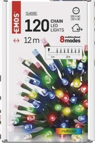 Vánoční osvětlení EMOS D4AM08 ZY1451 120 LED řetěz 12m multicolor programy