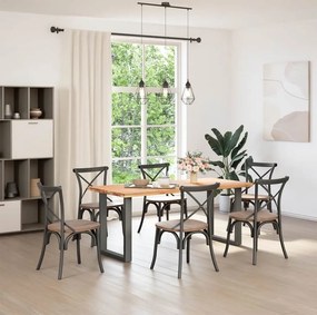 vidaXL Nohy k jídelnímu stolu ve tvaru U, 2 ks, ocel, 70 x (72-73) cm, ocel [4013185] Barva: Bílá