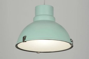 Závěsné modré retro svítidlo do kuchyně Mintbruin