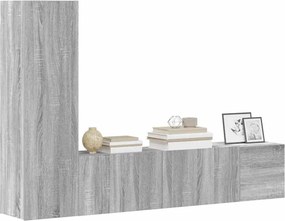 3dílný set TV skříněk šedý sonoma kompozitní dřevo 3120228