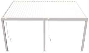 Outdoor Creations Hliníková pergola na stěnu s lamelami ORION 360x530cm 3 stojky Barva: Bílá RAL 9016