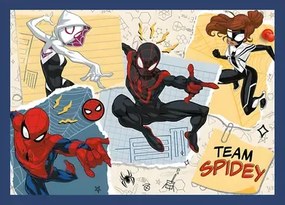 TREFL Puzzle Premium Plus Kids Spiderman: Pavučina zábavy / 4x88 dílků