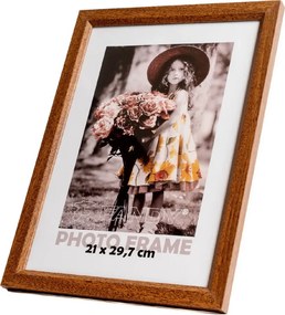 FANDY Dřevěný fotorámeček Bevel 21x29,7 3 tmavě hnědý