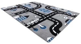 koberec PETIT MĚSTO, ULICE, šedý velikost 120x170 cm | krásné koberce cz