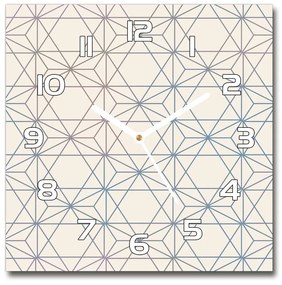 Wallmuralia Skleněné hodiny čtverec Geometrické pozadí 30x30 cm