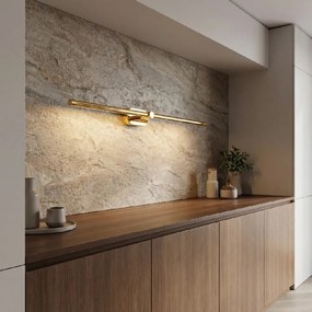 Toolight Toolight, LED nástěnné svítidlo 80cm, 13W, 4000K, 1000lm, APP1891-1W, zlatá lesklá, OSW-66046