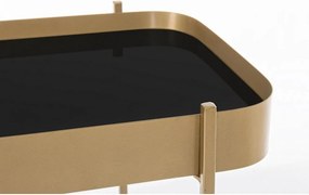 Konzolový stolek se skleněnou deskou ve zlaté barvě 43x120,5 cm Rashida – Bizzotto