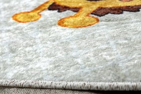Dywany Łuszczów Dětský kusový koberec Junior 51595.801 Africa - 100x100 (průměr) kruh cm