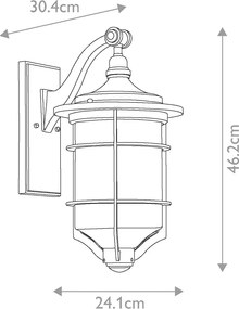 Venkovní nástěnná lampa Elstead ROYAL MARINE M 46 cm/1xE27 černá barva