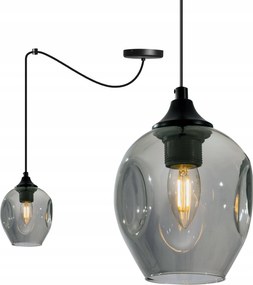 Závěsné Stropní Svítidlo Lustr Jeden Pavouk Loft Skleněné Moderní