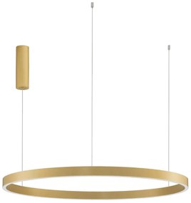 Zlaté kovové závěsné LED světlo Nova Luce Elowen 98 cm