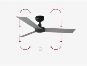 FARO 34285 - Stropní ventilátor CRUISER S černá pr. 106 cm + dálkové ovládání