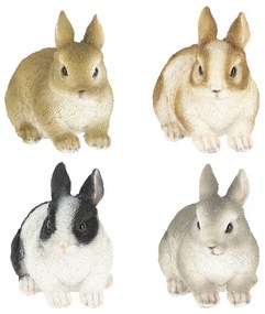Esschert Design ESSCHERT DESIGN Zvířátka a postavy OUTDOOR "TRUE TO NATURE" Ležící králík, v. 12,3 cm, balení obsahuje 4 ks!
