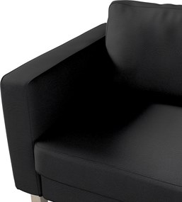Potah na pohovku IKEA Karlstad, 3-místná, rozkládací barva černá látka pletený vzor