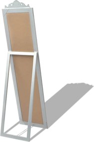 Volně stojící zrcadlo barokní styl 160 x 40 cm stříbrné 243693