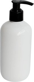 Dávkovač na mýdlo 300 ml bílý s černou pumpičkou BELA