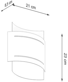 Sollux SL.0981 - Nástěnné svítidlo HESTIA 1xG9/40W/230V černá