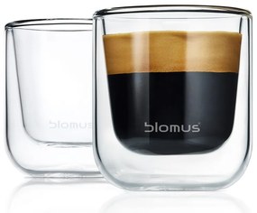 Termosklenička na espresso Blomus NERO, 2 ks