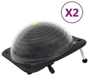 Solární ohřívače bazénu 2 ks 75 x 75 x 36 cm HDPE hliník 3079664