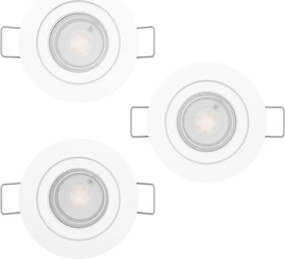 Eglo 902242 - SADA 3x LED Podh. bodové svítidlo BARRANCO 1xGU10/4,5W/230V bílá