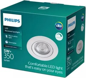 Philips Sparkle bílá / Podhledové LED svítidlo / 3x5W / 350 lm / 2700K
