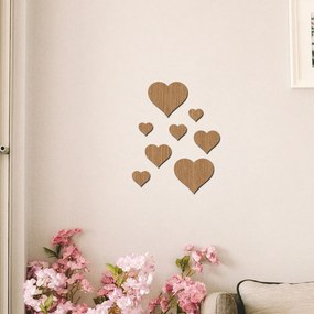 dřevo života Sada dřevěných srdíček Zvolte rozměr (cm): Větší, Zvolte barvu dekoru: Horský dub
