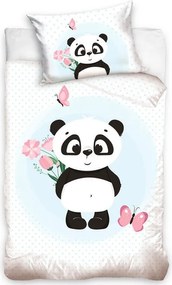 Dětské bavlněné povlečení do postýlky  ROZTOMILÁ PANDA