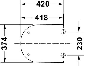 Duravit 28310000 - Záchodové prkénko D-CODE 37,4x42 cm bílá