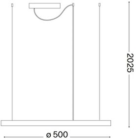 Ideal Lux - LED Lustr na lanku ORACLE SLIM LED/29W/230V 3000K pr. 50 cm bílá