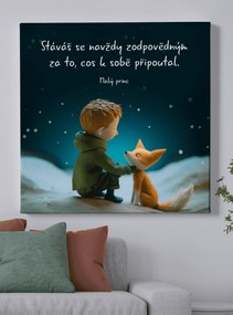 Obraz na plátně - Stáváš se navždy zodpovědným za to. Malý princ 3D FeelHappy.cz Velikost obrazu: 140 x 140 cm