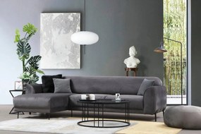 Designová sedačka Haylia 287 cm antracitová - levá