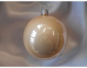 Vánoční koule 10 cm - porcelán SET/4ks - champagne lesk