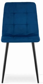 Jídelní židle KARA samet - granátová (černé nohy)