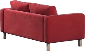 Potah na pohovku IKEA  Karlstad 2-místná, nerozkládací, krátký barva červená látka lesklé, sametová